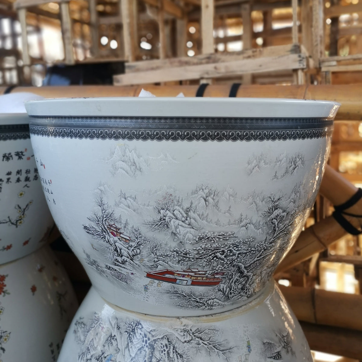 Oriental Chinese Pots | Bottle Tree Cafe Garden and Aquarium