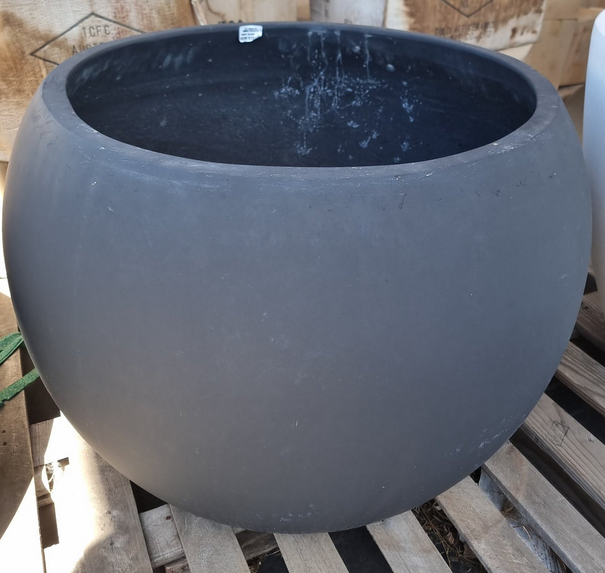 GRC Painted Moon Pot | GRC Pots | Pottery – Bottle Tree Cafe Garden and ...