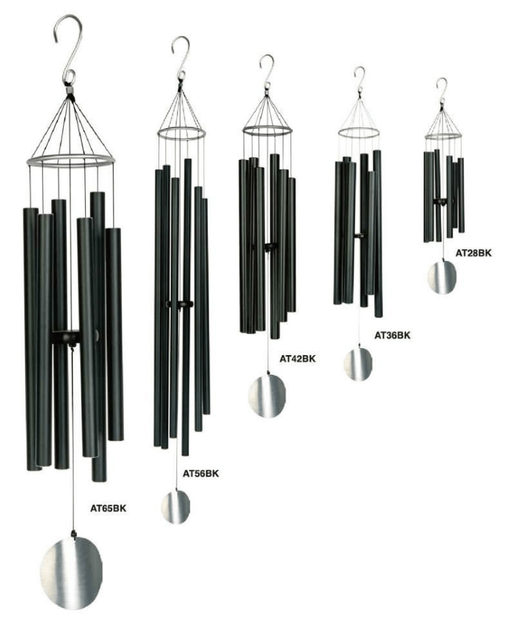 Aureole Tunes Wind Chime - (65BK) E Pentatonic Scale Tuning | Outdoor ...