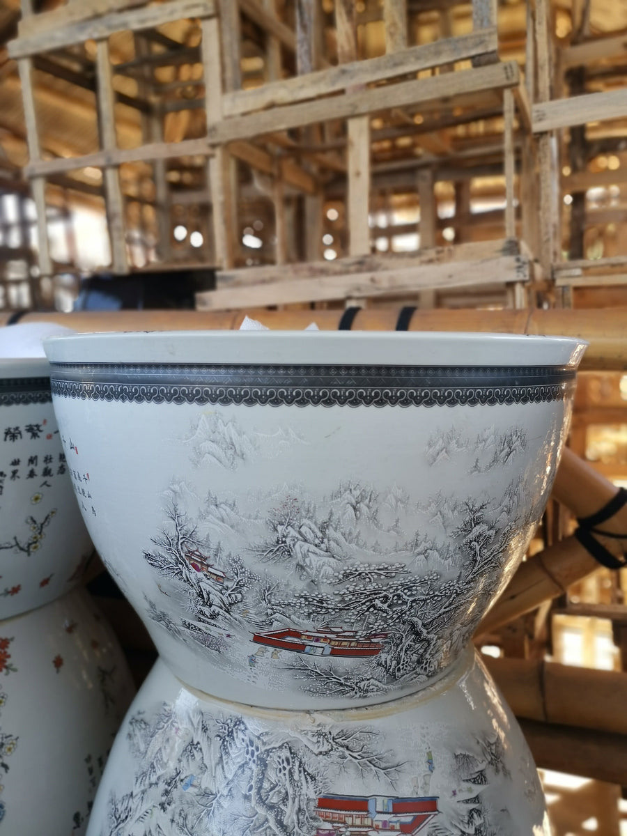 Hand Painted Porcelain Pot | Oriental Chinese Pots | Pottery – Bottle ...