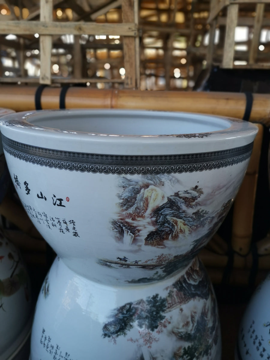 Hand Painted Porcelain Pot | Oriental Chinese Pots | Pottery – Bottle ...