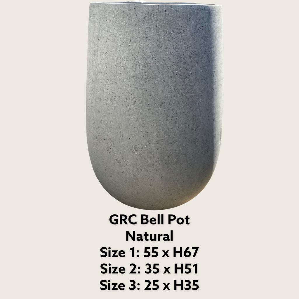 GRC Natural Bell Pot | GRC Pots | Pottery – Bottle Tree Cafe Garden and ...