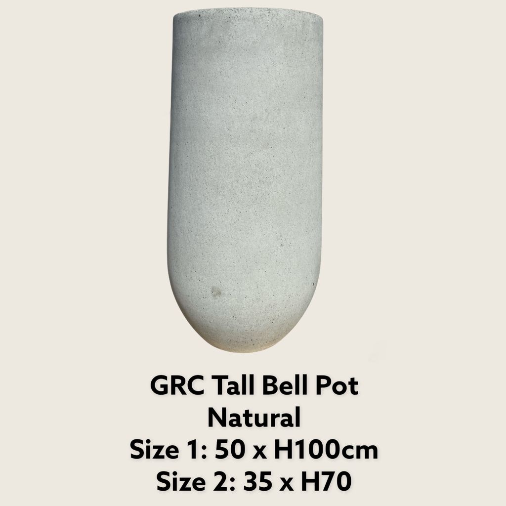 GRC Natural Tall Bell Pot | GRC Pots | Pottery – Bottle Tree Cafe ...