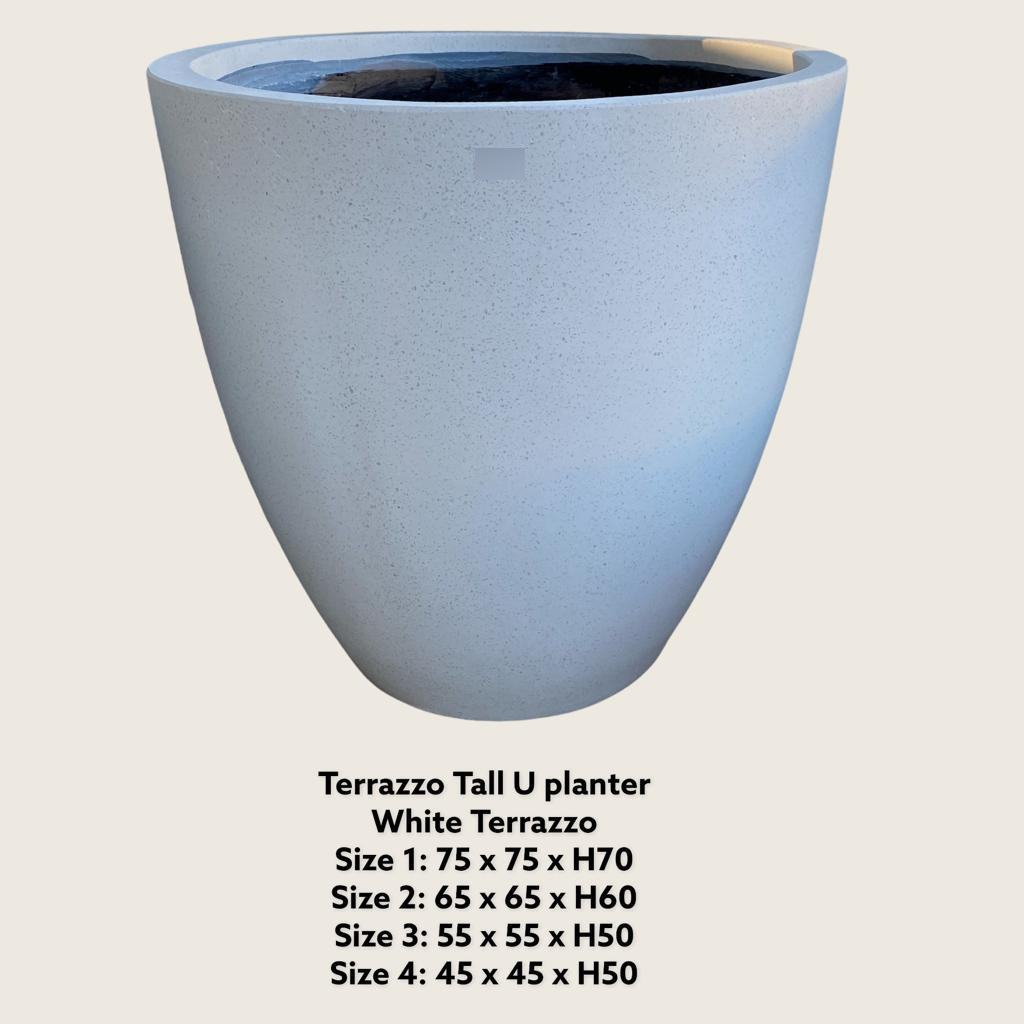 Terrazzo Tall U Planter | Terrazzo Pots | Pottery – Bottle Tree Cafe ...